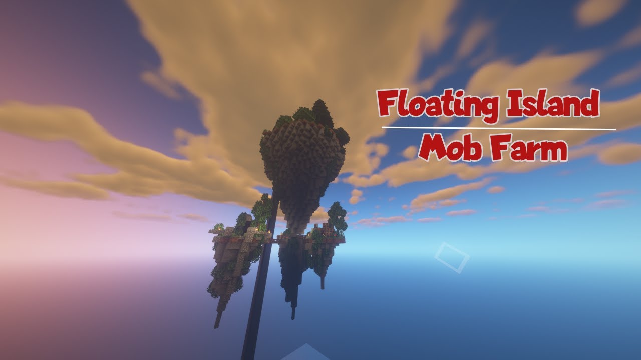 Minecraft - Floating Island Mob Farm - YouTube