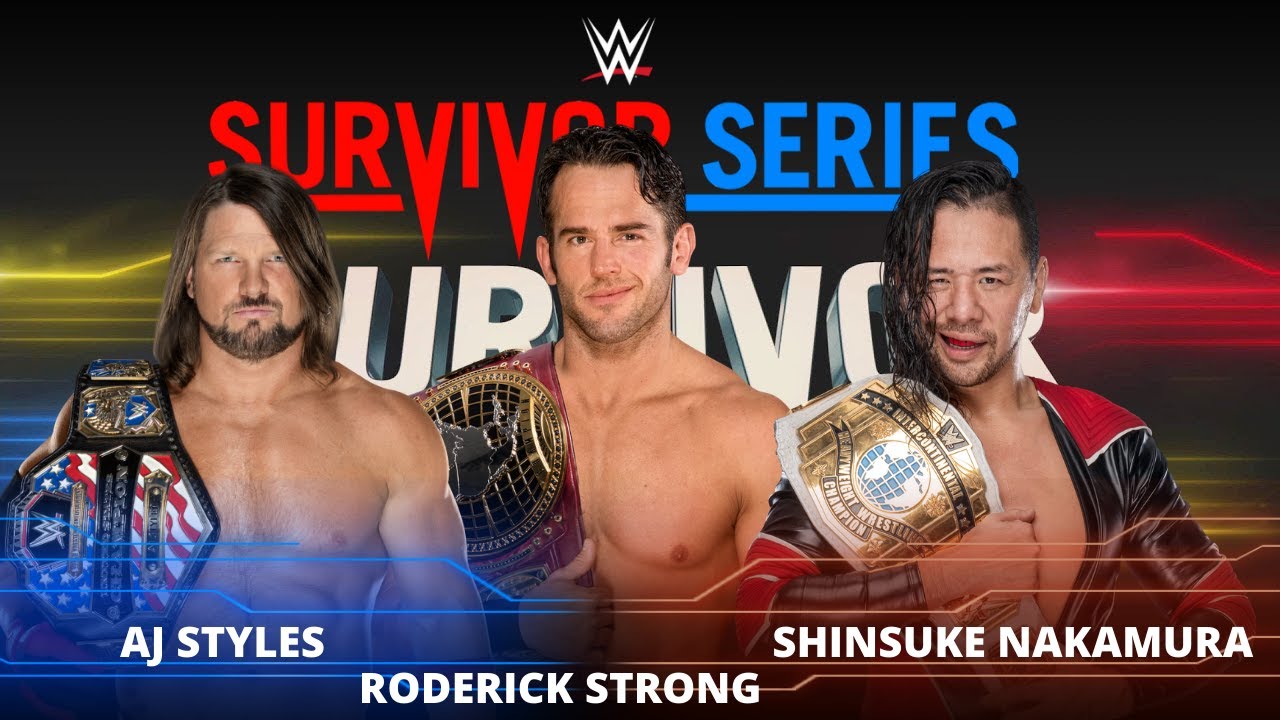 WWE W2K20 GAMEPLAY AJ STYLES VS SHINSUKE NAKAMURA VS RODERICK STRONG ...