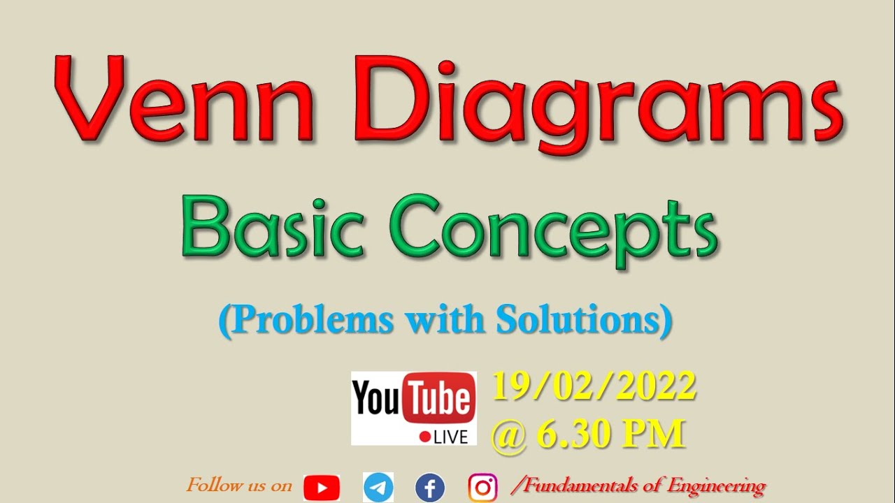 Venn Diagram Concept With Basic Problems With Solutions YouTube Venn Diagram Concept With Basic Problems With Solutions YouTube