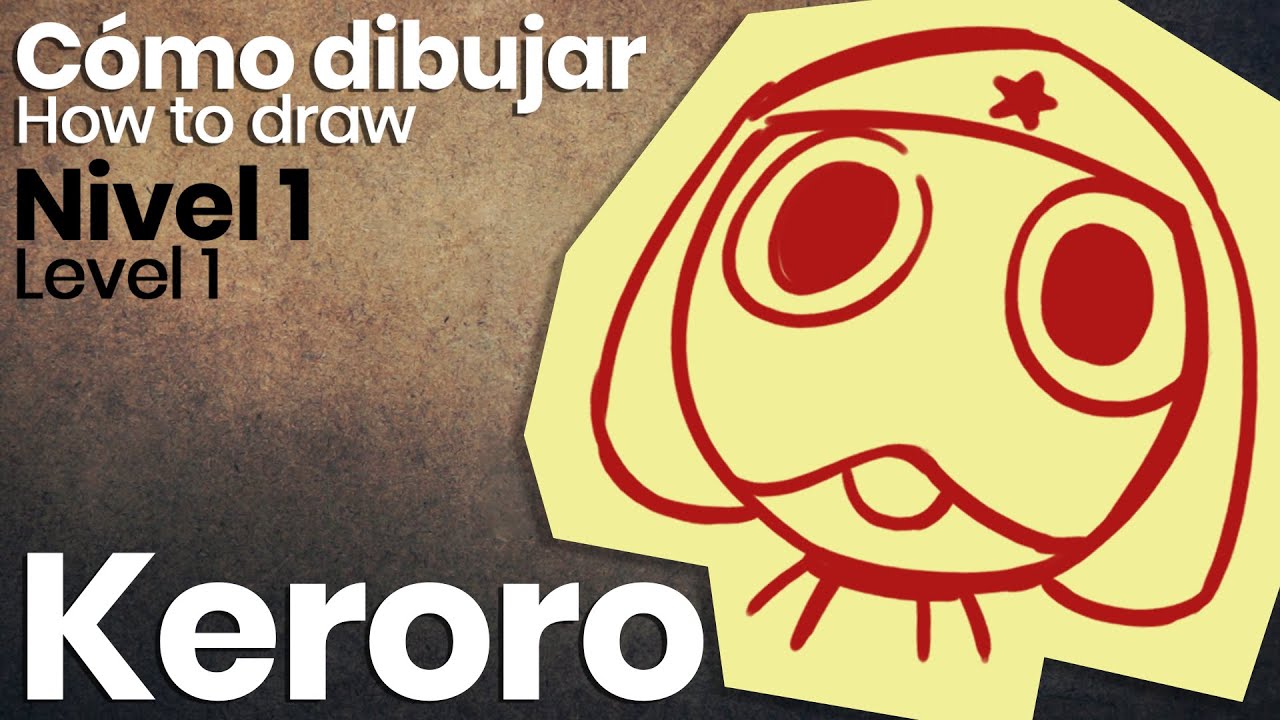 Cómo dibujar Keroro - How to draw Keroro. Nivel 1 - Level 1 - YouTube