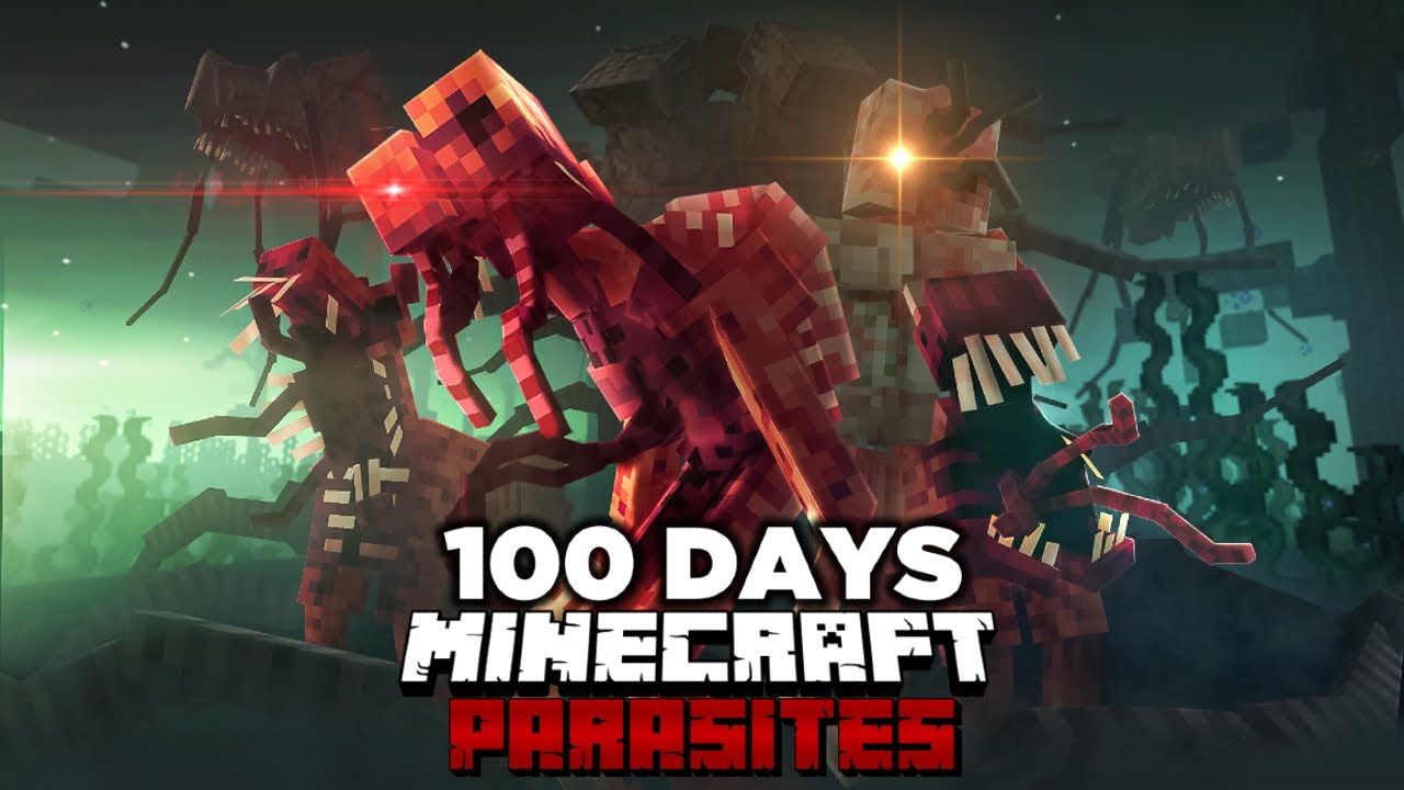 Surviving 100 Days in an Evolved Parasite Infection in Minecraft - YouTube