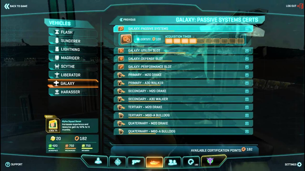 Planetside 2: Galaxy Cert guide - YouTube