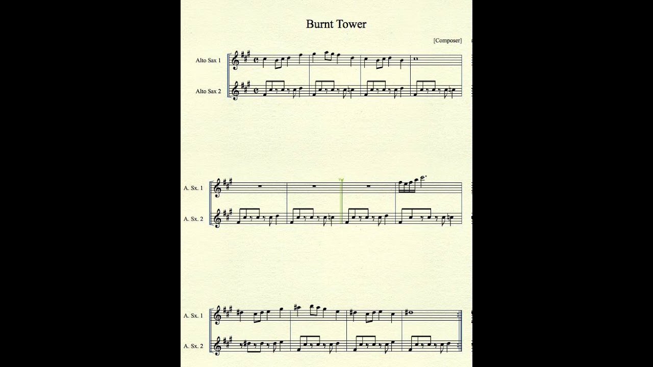 Burnt Tower for Alto Sax - YouTube