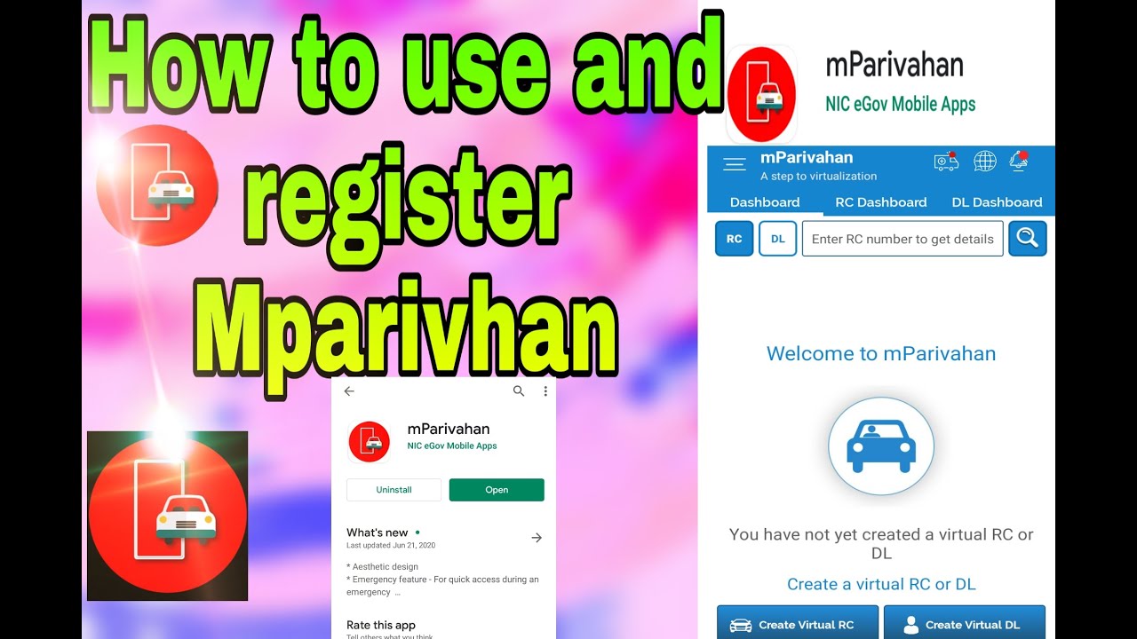 How to use Mparivahan || How to register Mparivahan || M parivahan app ...