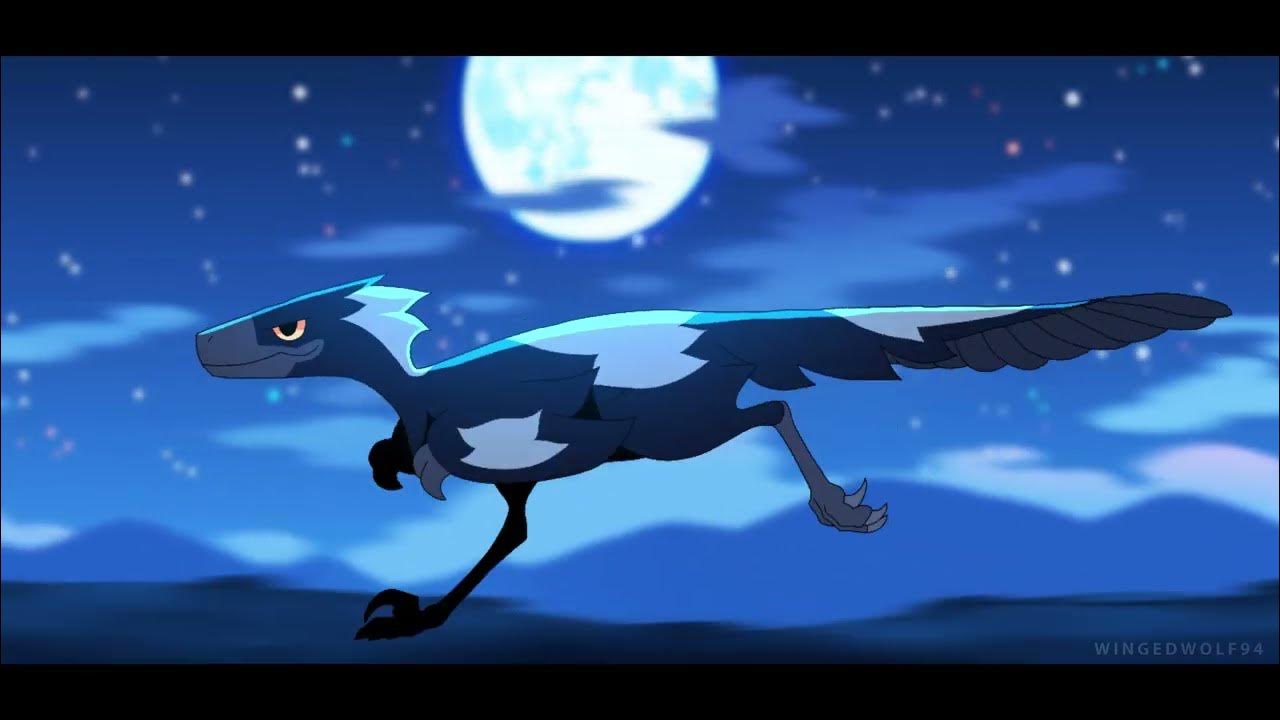 Moonlight Raptor Run // Animation Loop - YouTube