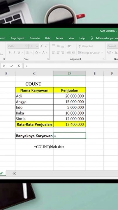 Cara Menggunakan Rumus COUNT di Excel #excel #exceltips #exceltutorial #belajarexcel #shorts ...