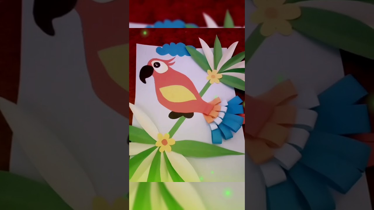 Macaw Paper Craft/Happy Macaw/Easy Macaw Craft🦜#shortvideo #shorts # ...