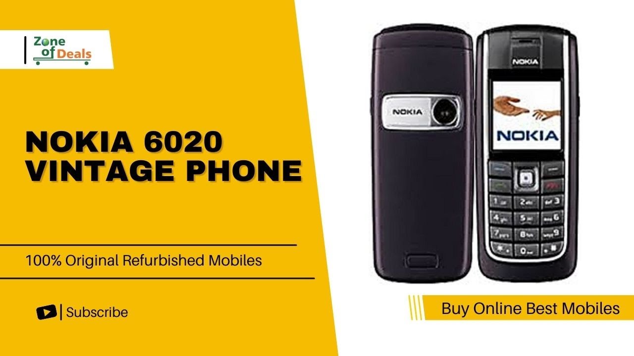 BUY!! Nokia 6020 Keypad Phone Refurbished Black from ZoneofDeals - YouTube