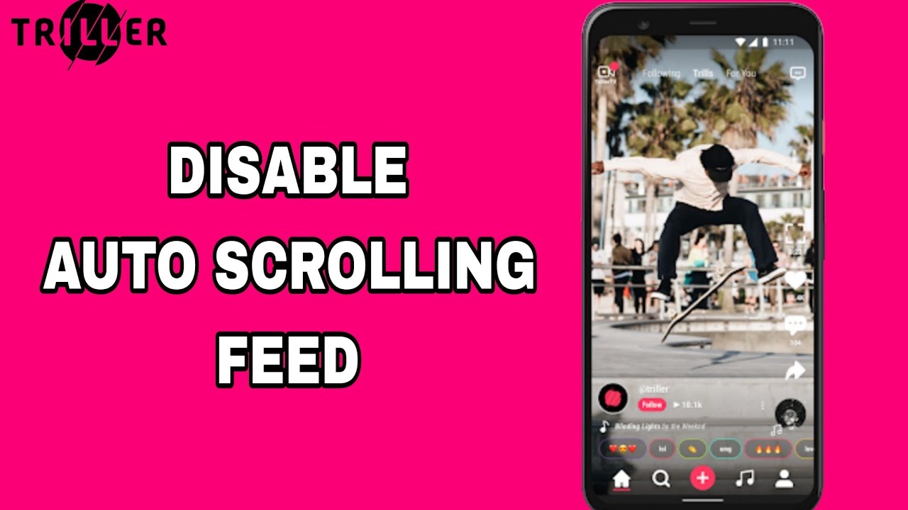 How To Disable Auto Scrolling Feed On Triller App - YouTube