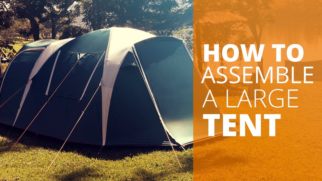 How to set up a large tent? Arizona GT NTK Tent 10 people - YouTube