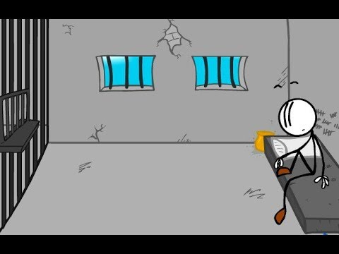 Henry Stickman Part 2: Escaping the Prison (Sneaky Ending+Fails) - YouTube