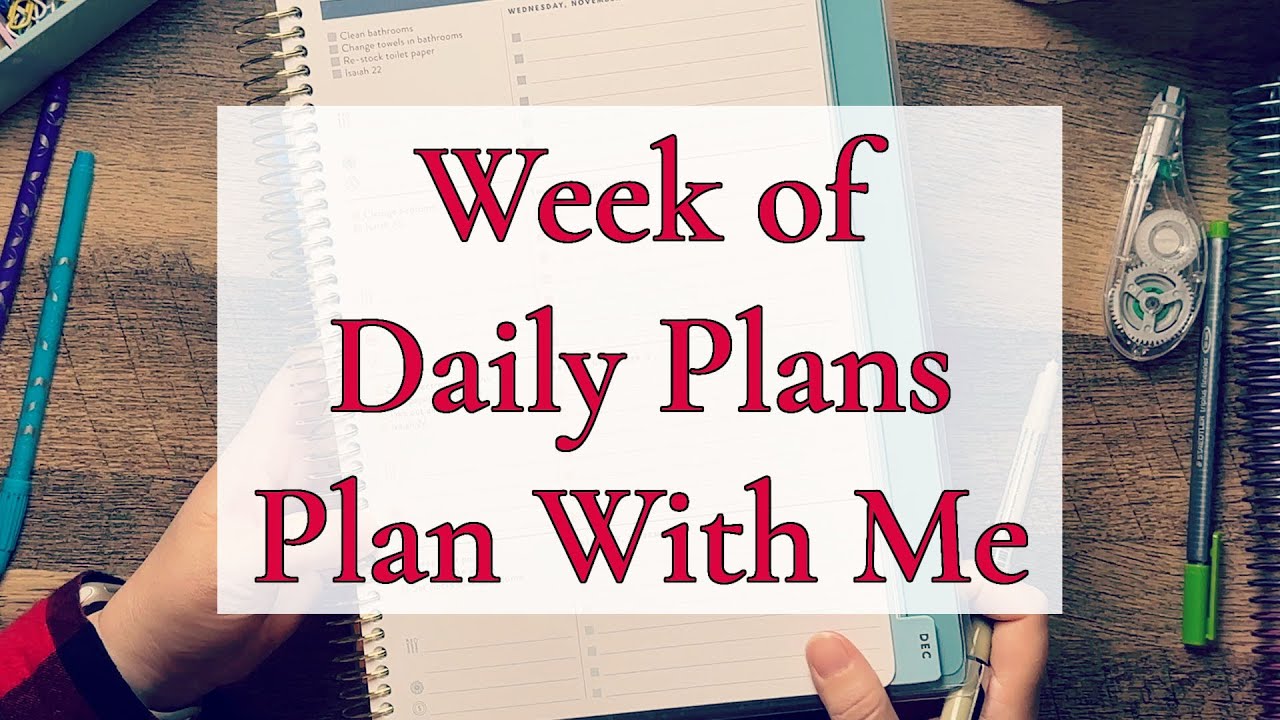 WEEK OF DAILY PLANS || PLAN WITH ME || HOMESCHOOL MOM LIFE - YouTube