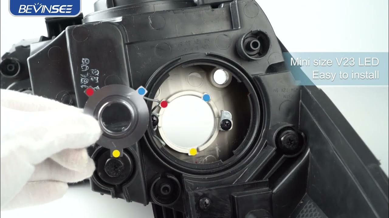 BEVINSEE | How to install V23 H4 9003 LED HEADLIGHT WHITE BULB LIGHT - YouTube