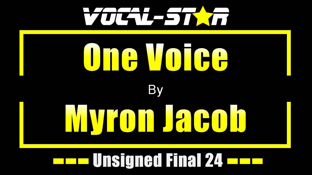 Myron Jacob - One Voice | Vocal-Star Unsigned Final Competition 2024 ...