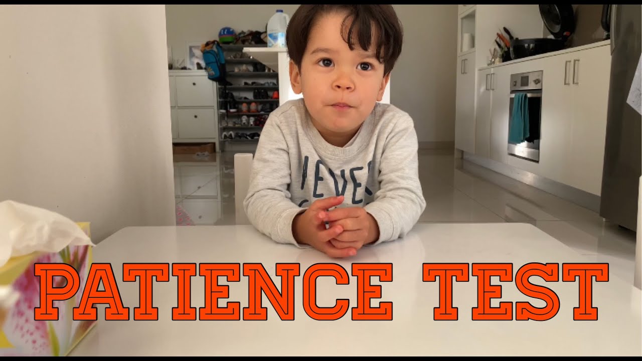 SURPRISED?!! PATIENCE CHALLENGE on my 2.7yr old boy - YouTube