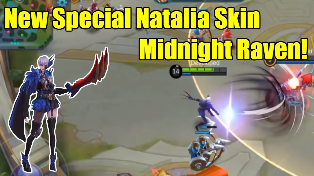 Mobile Legends - NEW SKIN SPECIAL NATALIA MIDNIGHT RAVEN! - YouTube