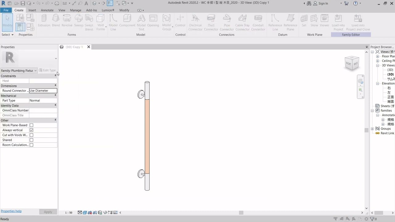 How to change starting view in Revit family - YouTube