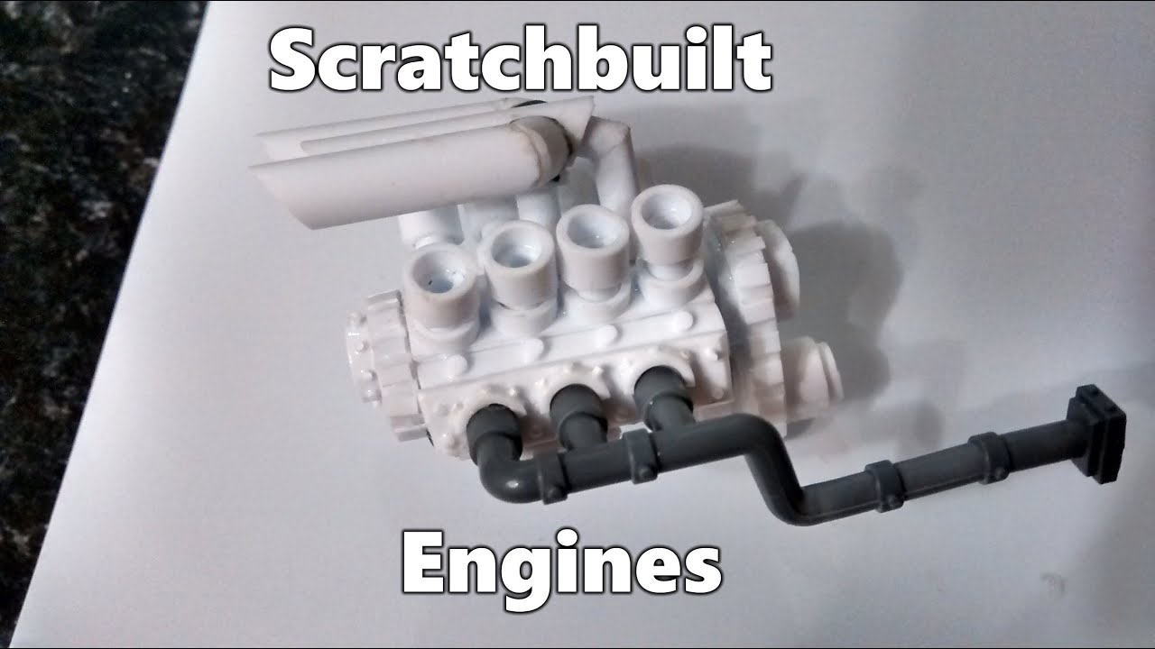 Scratch Built Plasticard Engines - YouTube