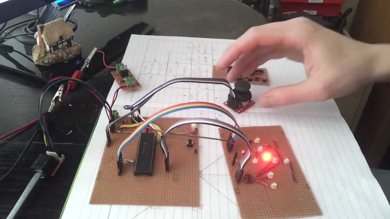 A PIC Microcontroller Being Controlled By An Analogue Joystick - YouTube