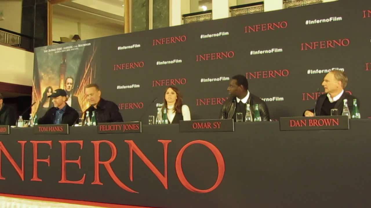 INFERNO: Tom Hanks, Dan Brown,Omar Sy, Felicity Jones und Ron Howard in ...
