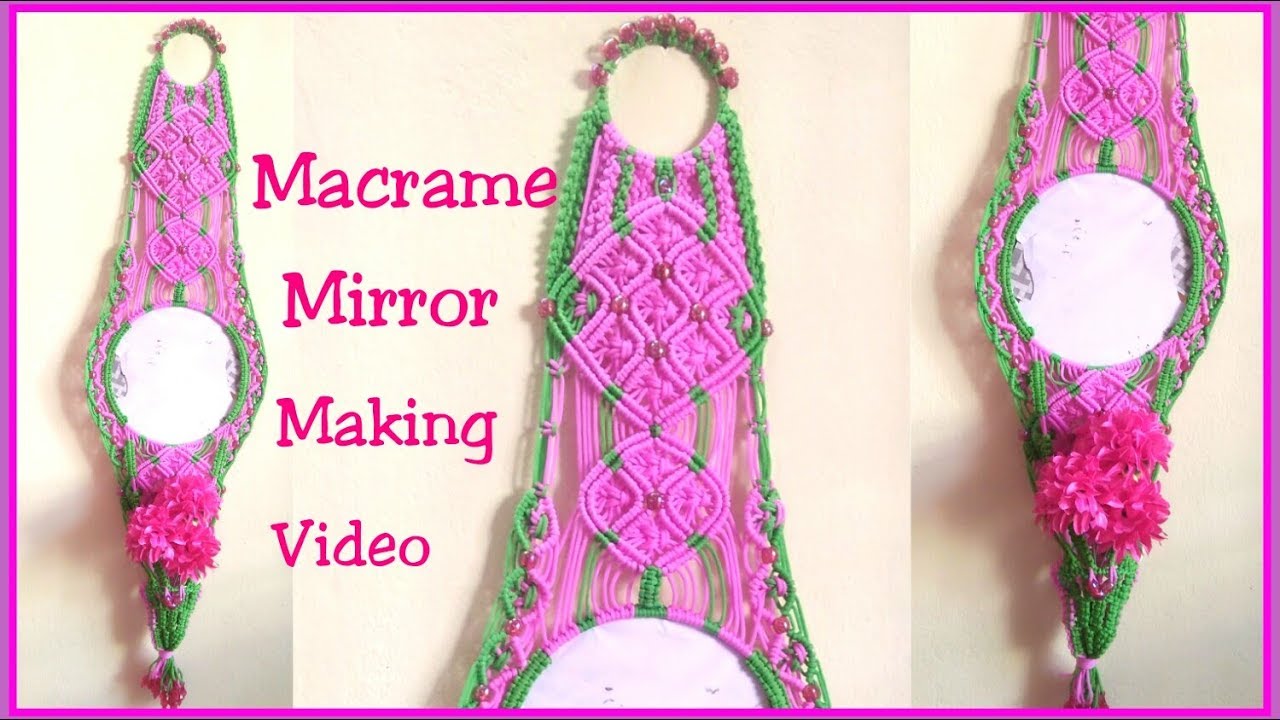 DIY Macrame Mirror making tutorial New design part -2 /how to make Macrame Mirror - YouTube