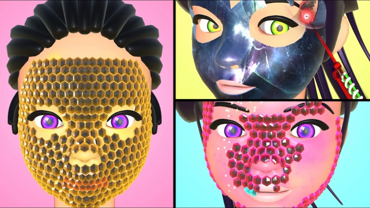 ASMR:애니메이션 ASMR 영상의 마스크 필 | ASMR Mask peel of satisfying video | 애니메이션 ...