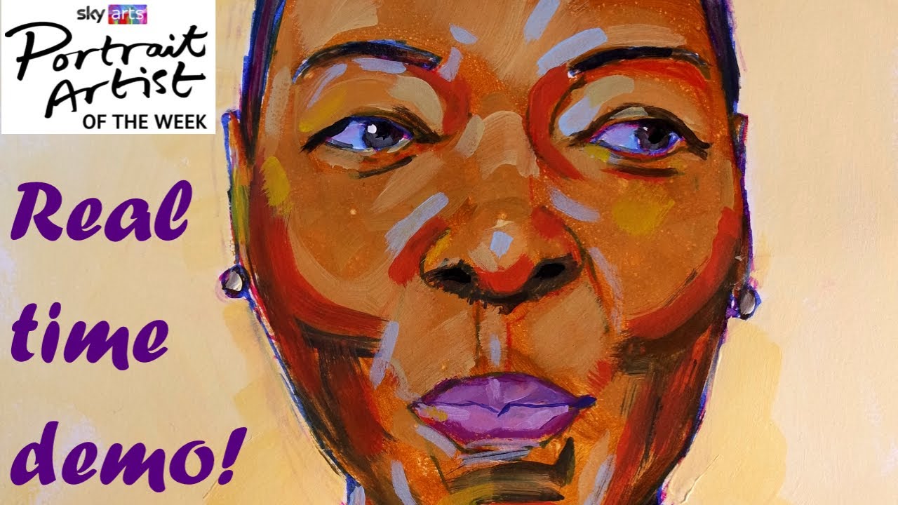 Portrait Artist of the Week - Floella Benjamin - YouTube