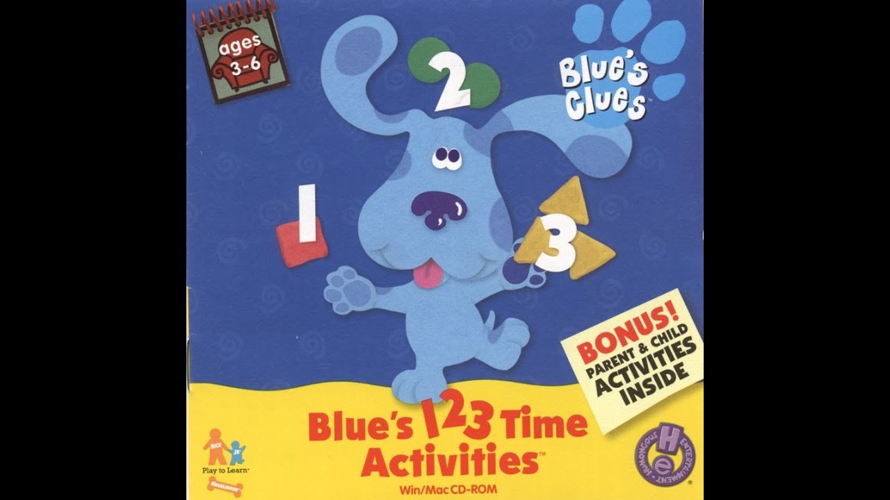 Opening To Blue's Clues: Blue's 123 Time Activites 1999 PC CD-Rom - YouTube