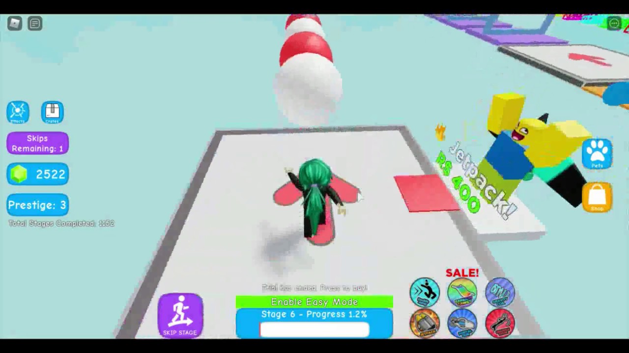 Mega Easy Obby Stages 1 To 25 - YouTube