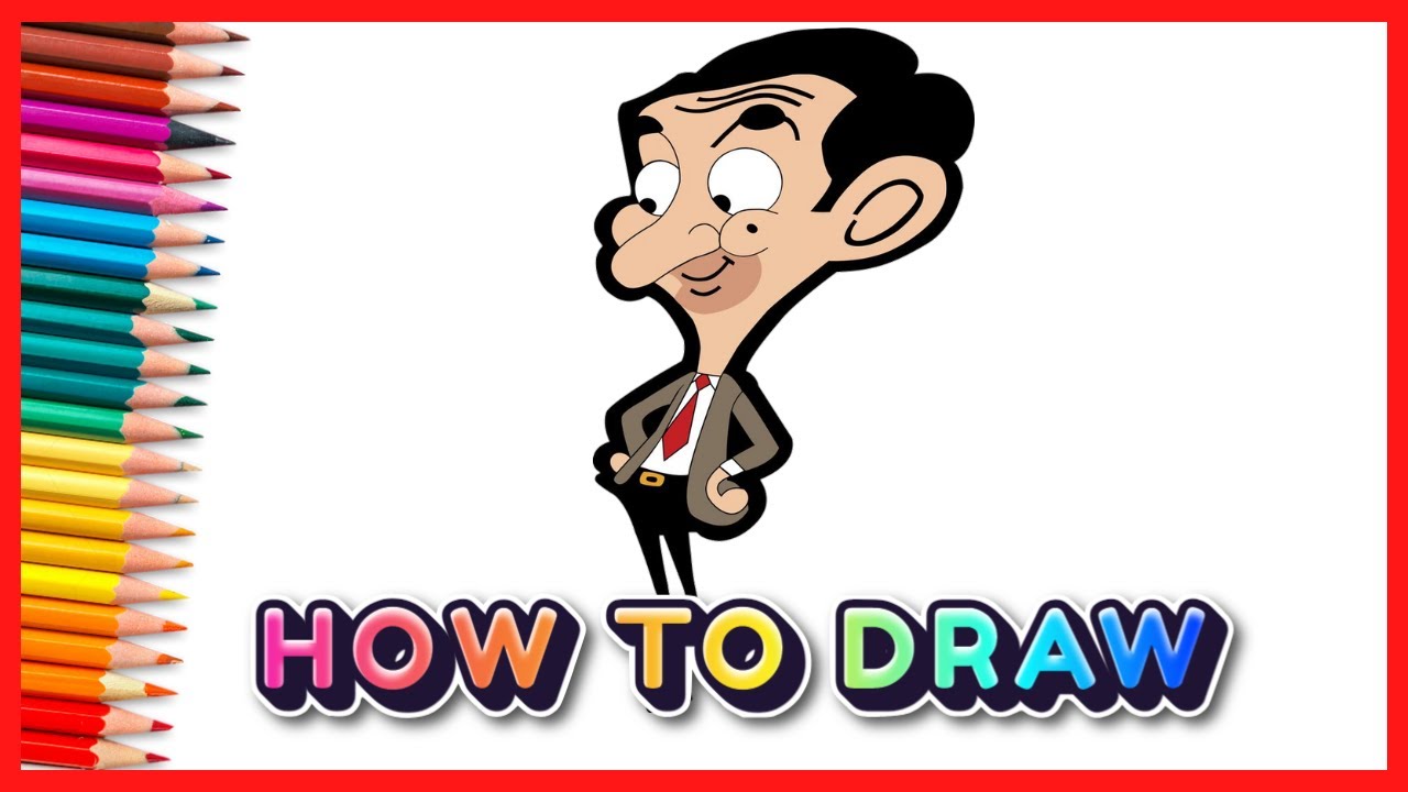 Mr bean drawing step by step | How to draw Mr bean sketch - YouTube