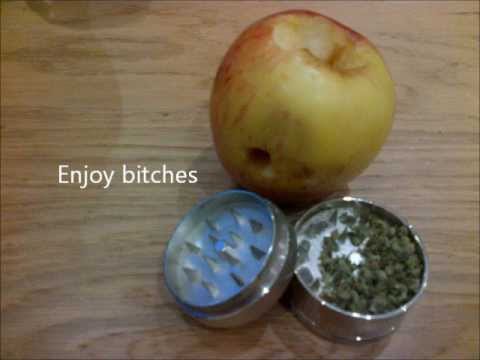 Make apple weed pipe in two minutes - clean and edible - YouTube