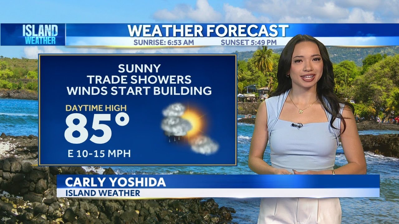 Thursday Weather | Trade winds strengthen as weak front fades west the ...