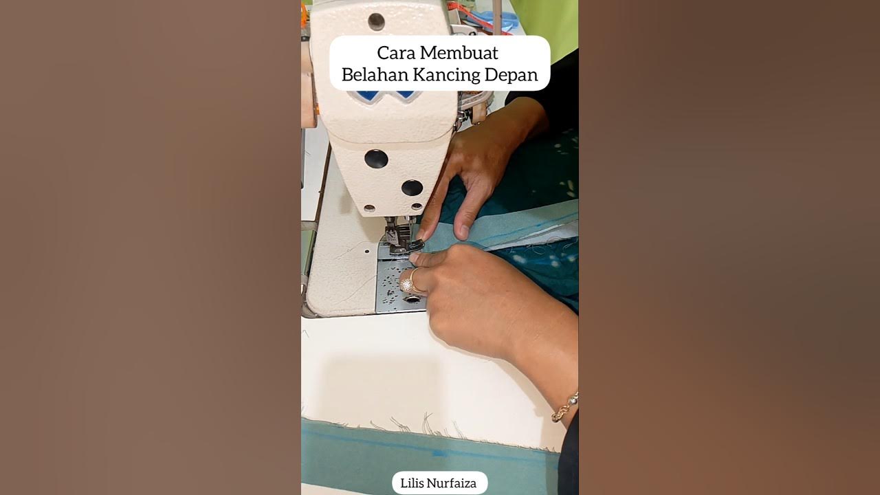 Cara Menjahit Belahan Kancing Depan #sewing - YouTube