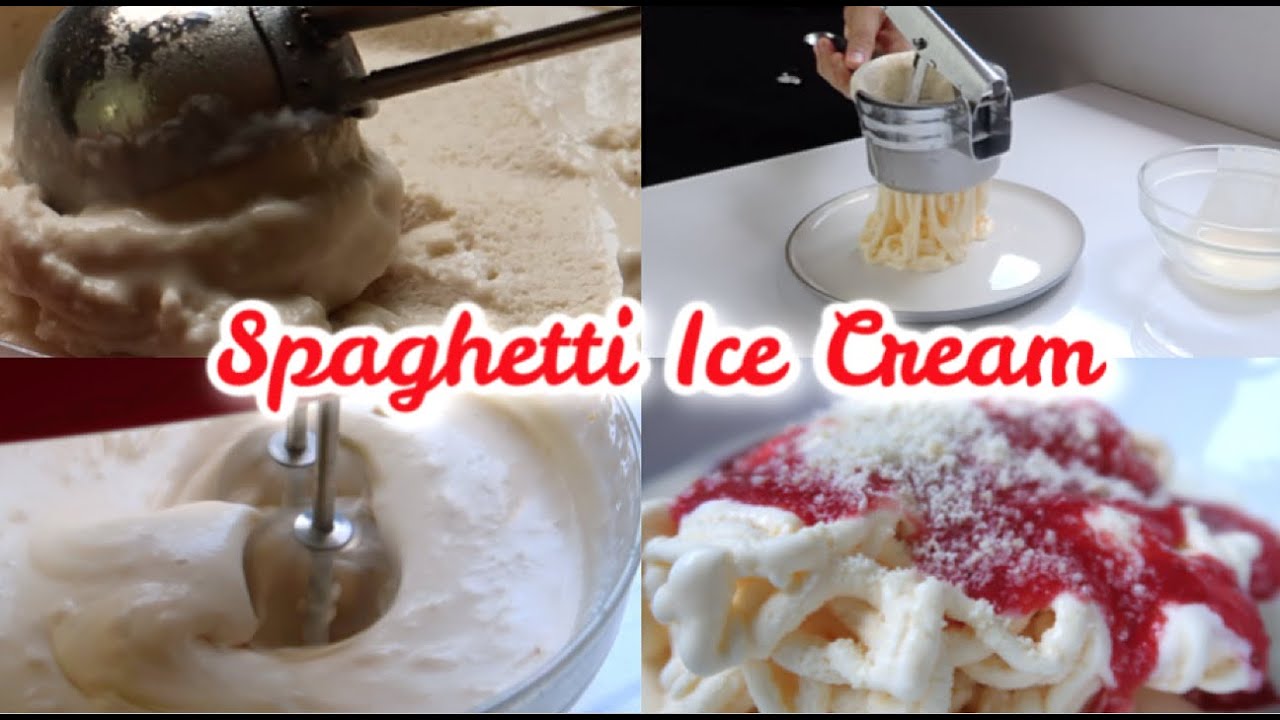 Spaghetti Ice Cream Dessert VEGAN "Spaghettieis" - YouTube
