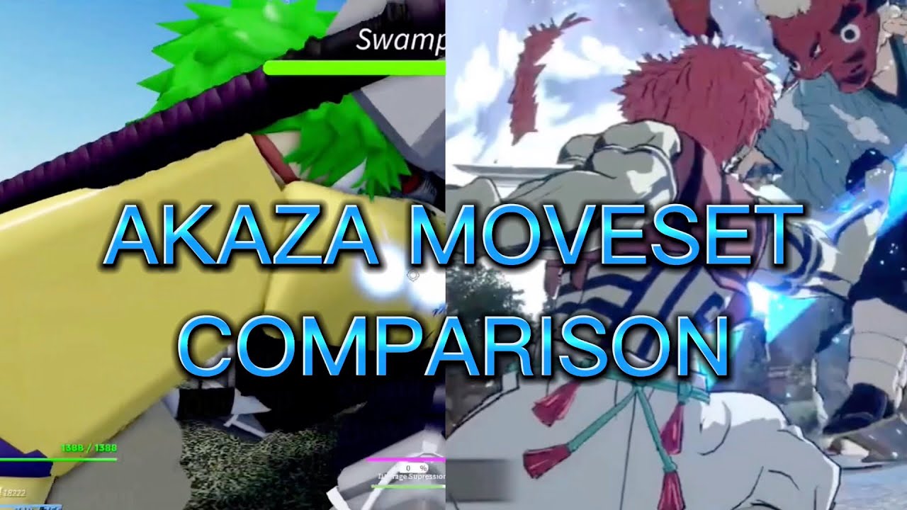Akaza Moveset Comparison Project Slayers & Demon Slayer Hinokami ...