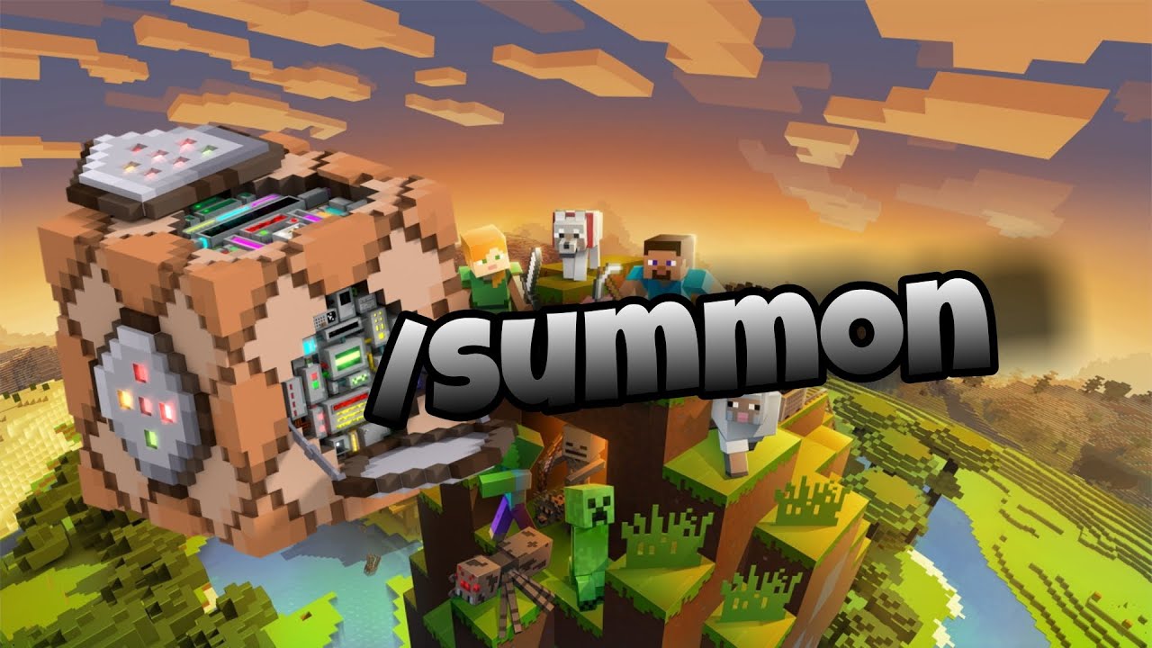 Tutoriel sur la command /summon Minecraft pe, bedrock, Windows 10 - YouTube