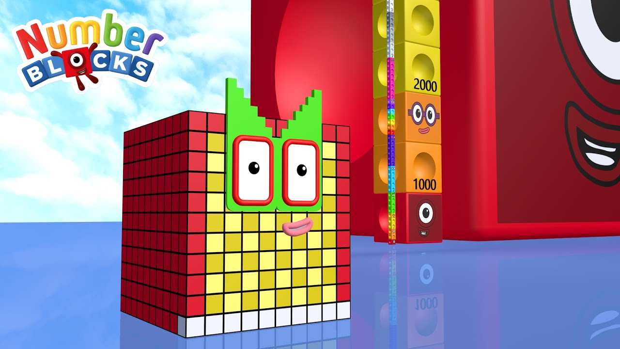 Numberblocks Step Squad! 🤩 Cube 10x11x10 - 1000 vs 10,000,000! - YouTube