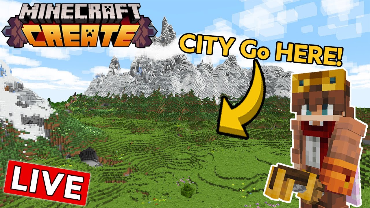 CREATIVE BUILD PLANNING, The City in Hardcore Minecraft Create Mod ...