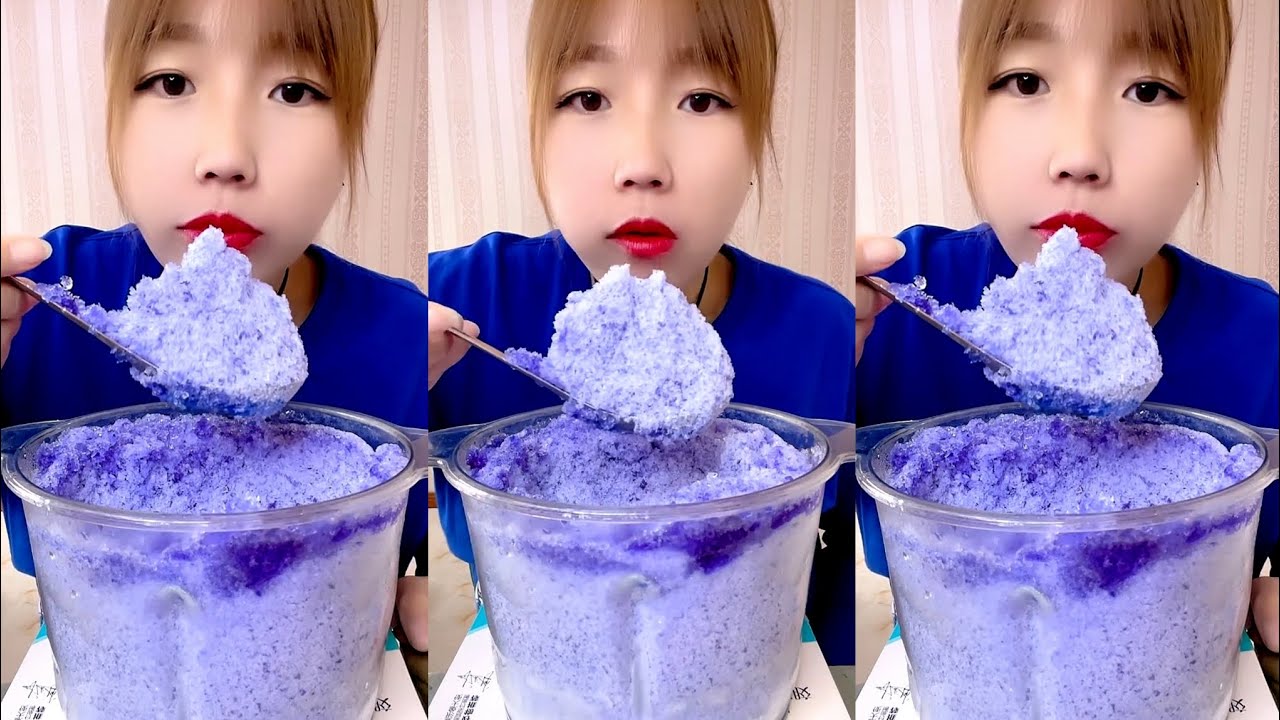 ASMR SHAVED ICE EATING / ICE EATING - YouTube