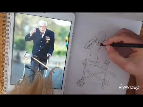 How to draw... Captain Sir Tom Moore - YouTube