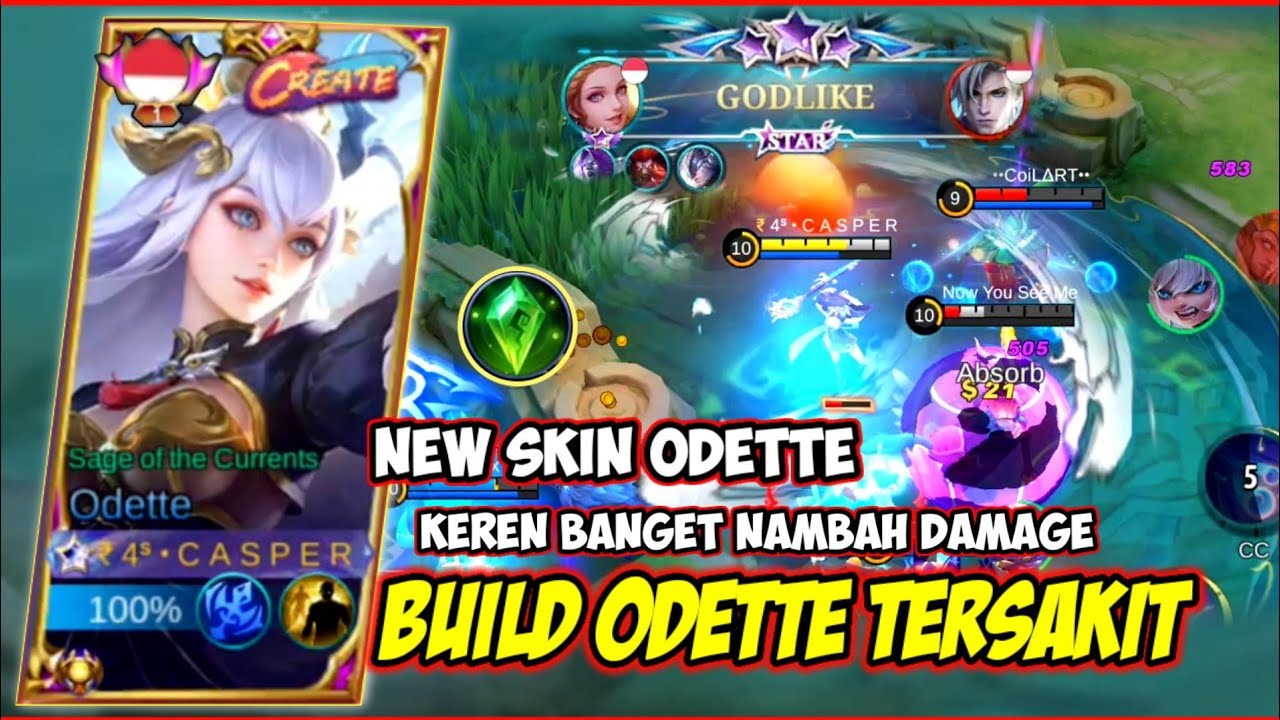 ODETTE NEW SKIN! BUILD ODETTE TERSAKIT 2023 , ODETTE BEST BUILD MLBB ...