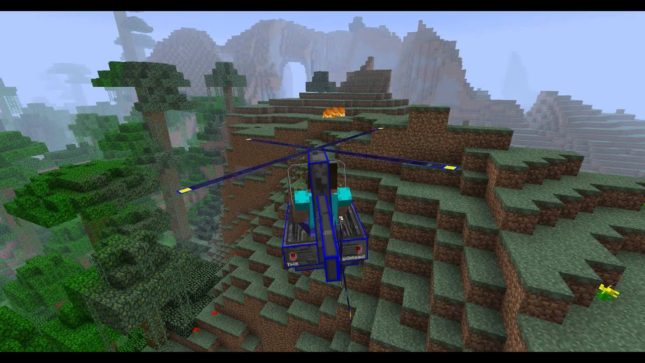 Minecraft Helicopter Mod (no commentary) - YouTube
