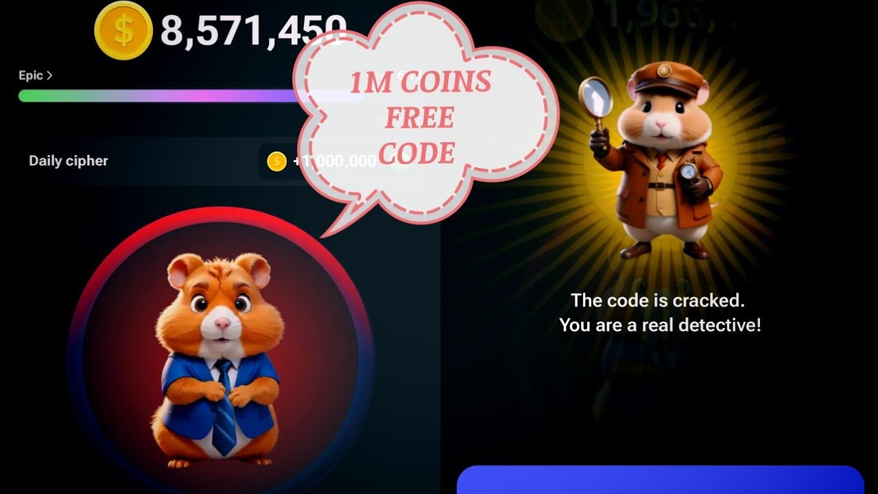 Hamster kombat today daily 1M Coins code 16/06/2024 by one drop - YouTube