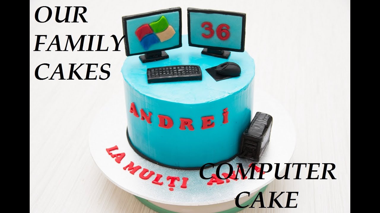 Computer theme cake# gamer cake #PC cake #Family cake decorating ...