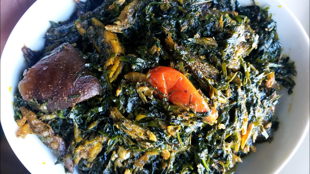 #erurecipe#howtocookeru#spinach HOW TO COOK ERU/OKAZI SOUP WITH SPINACH ...