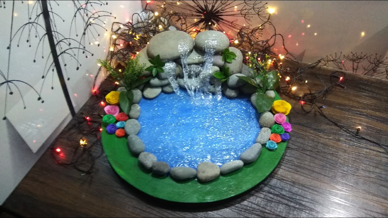 How to make a waterfall at home easy video with rocks/ beginners to ...