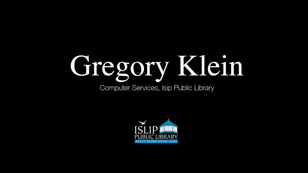 Gregory Klein, Computer Services, Isip Public Library discusses "Book A ...