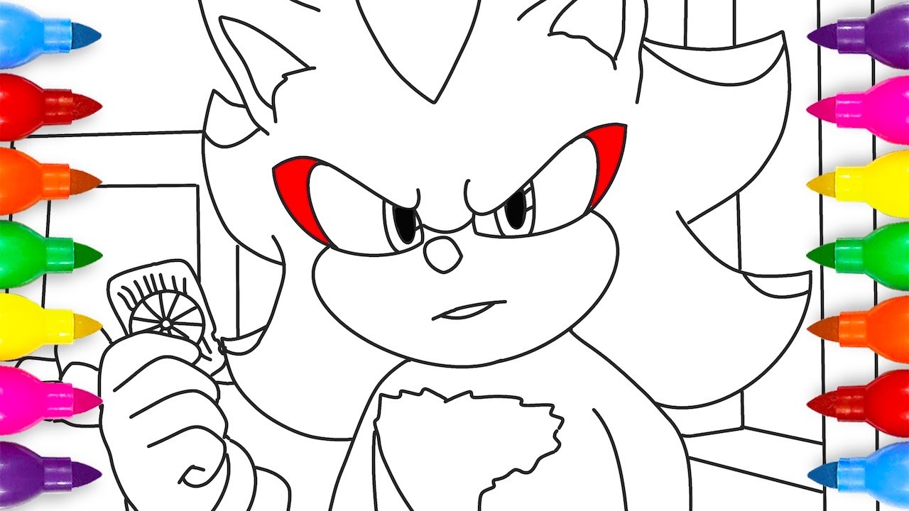 Sonic the Hedgehog 3 Shadow gets the Eclipse Cannon Key Coloring Page ...