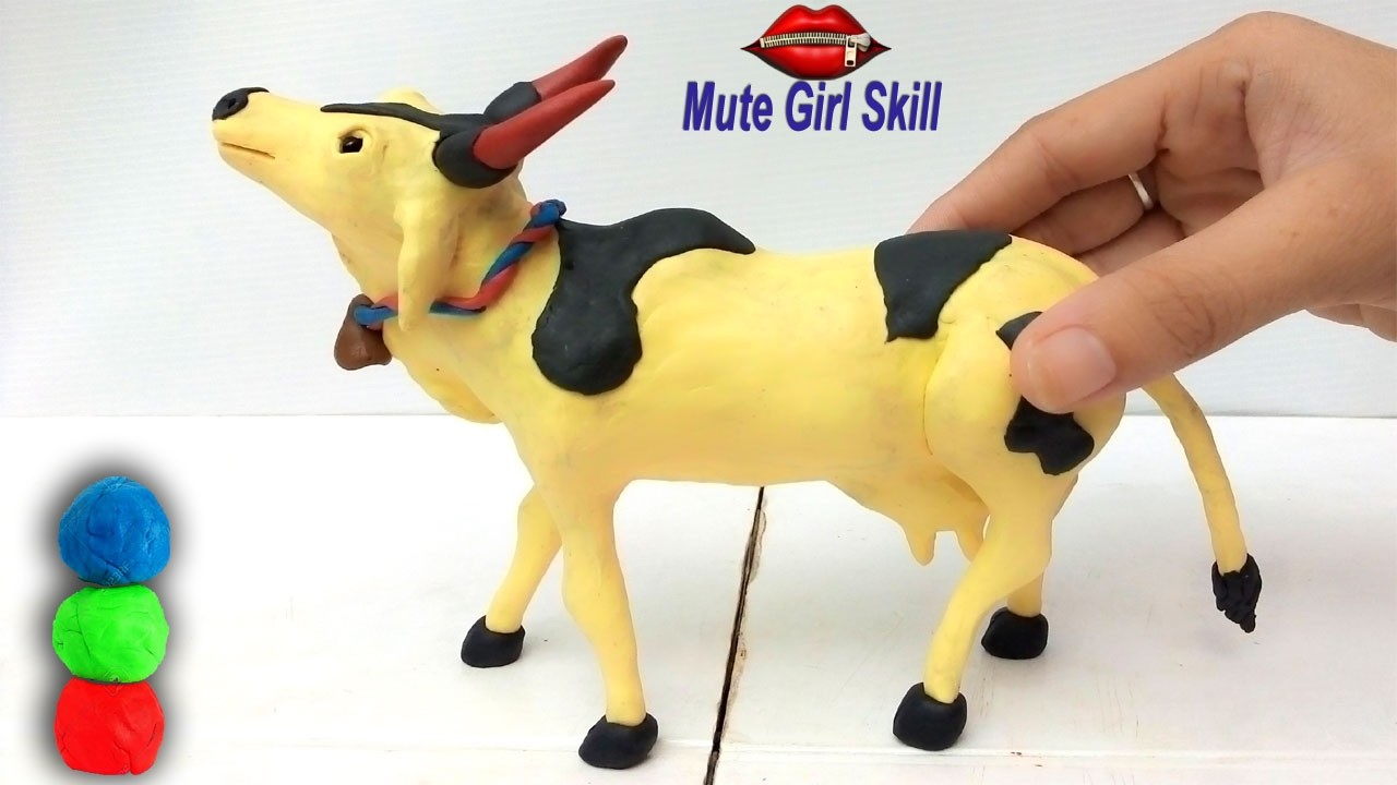 How to Make a cow | How to Make A Cow Out of Clay Step by step | Clay ...