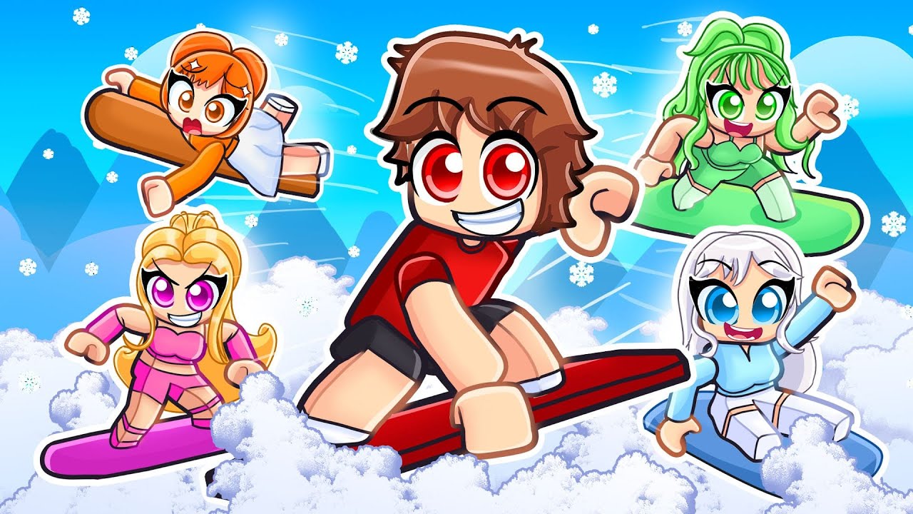 Roblox Obby but you're on a Snowboard With MY CRAZY FAN GIRLS... - YouTube